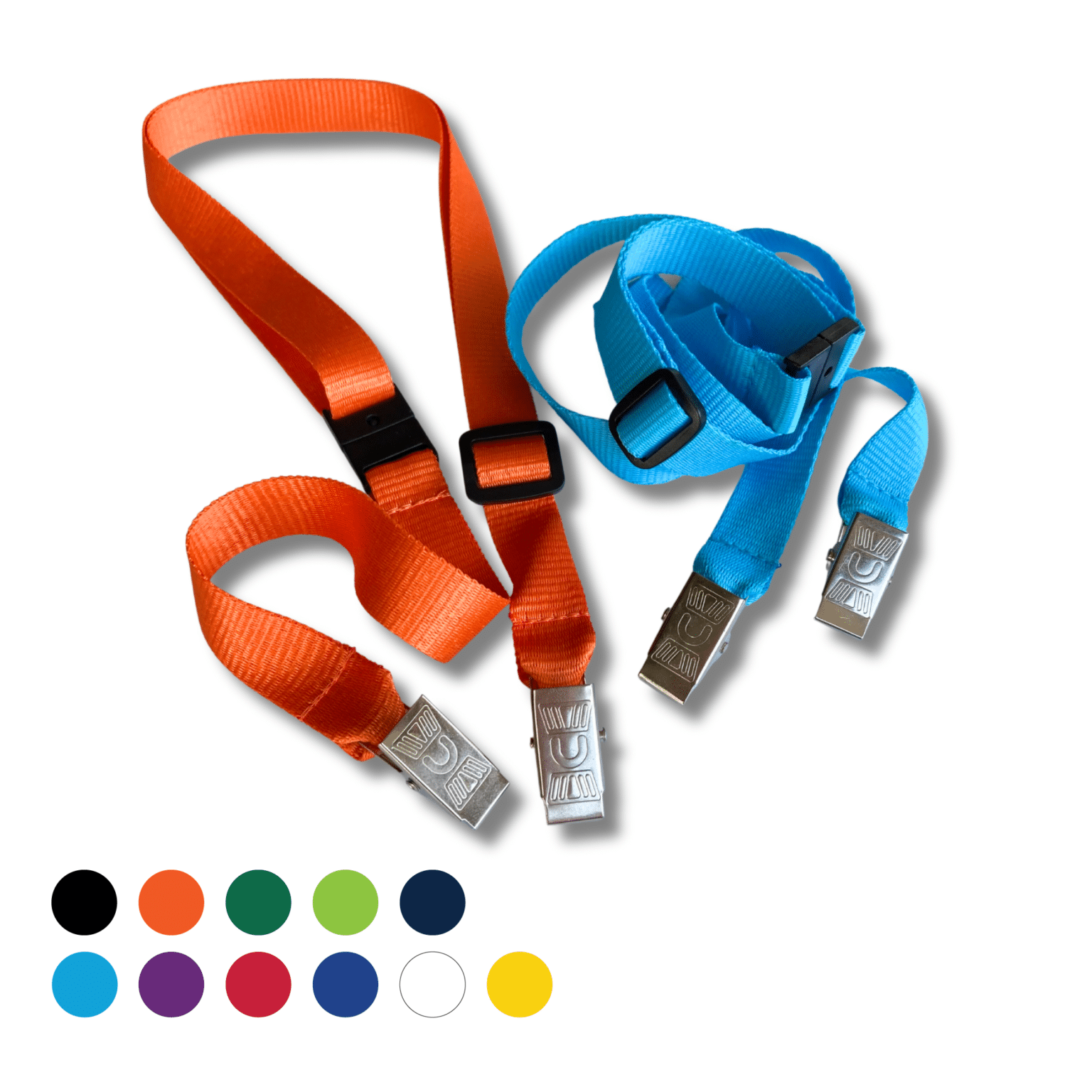 Gemini Plain Lanyard with Double Alligator, Adjustable and Breakaway ...