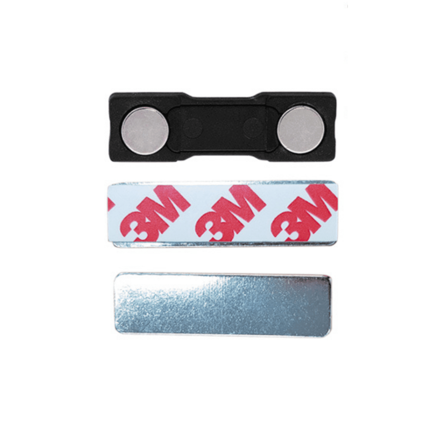 Black Magnetic Badge Clip 44x13mm (Large) - EziTag