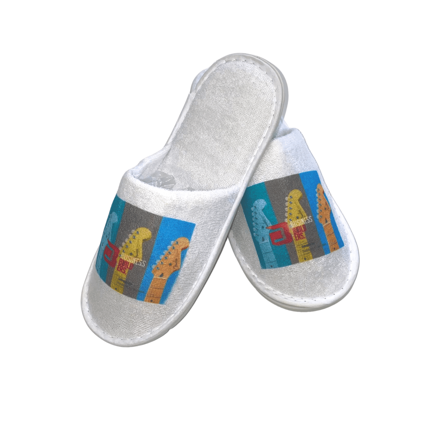 Slippers Locally Sublimated Full Colour Logo PAIR - EziTag