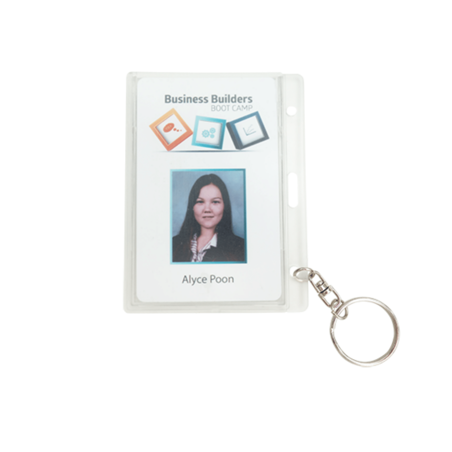 Rigid Security ID card holder with Keyring - EziTag