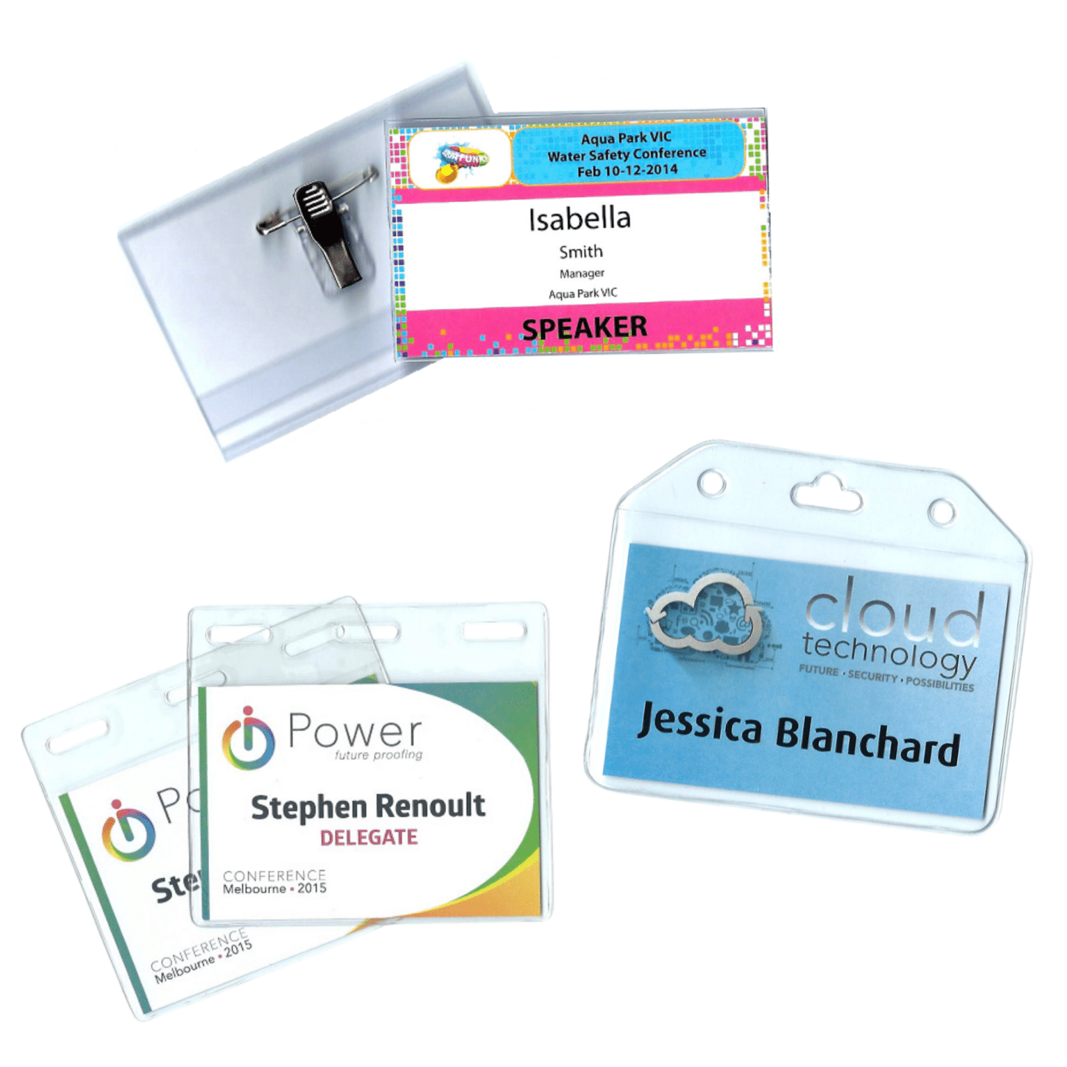 Fully Produced Name Tag 90 x 55mm Landscape - EziTag