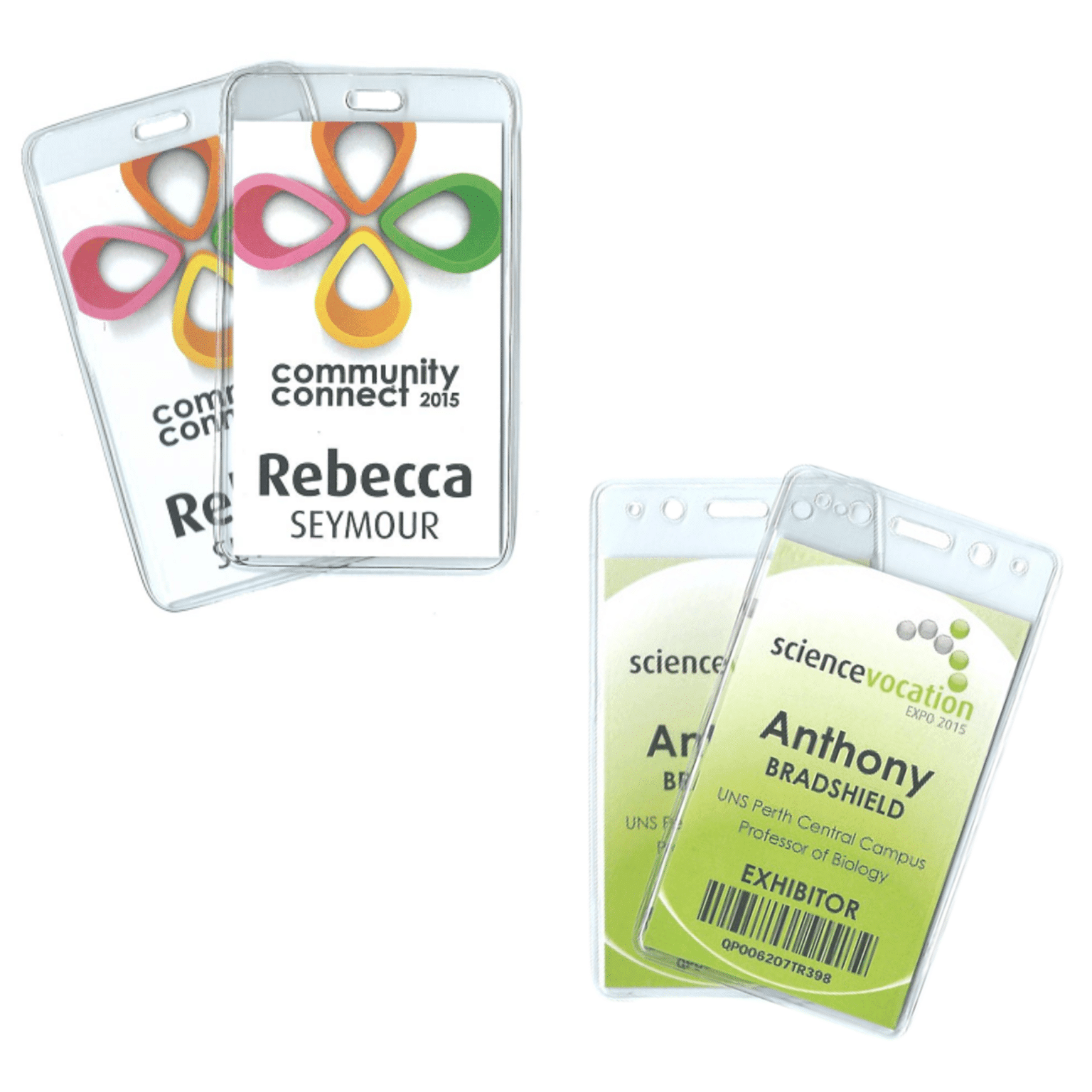 Fully Produced Name Tag 55 x 90mm Portrait - EziTag