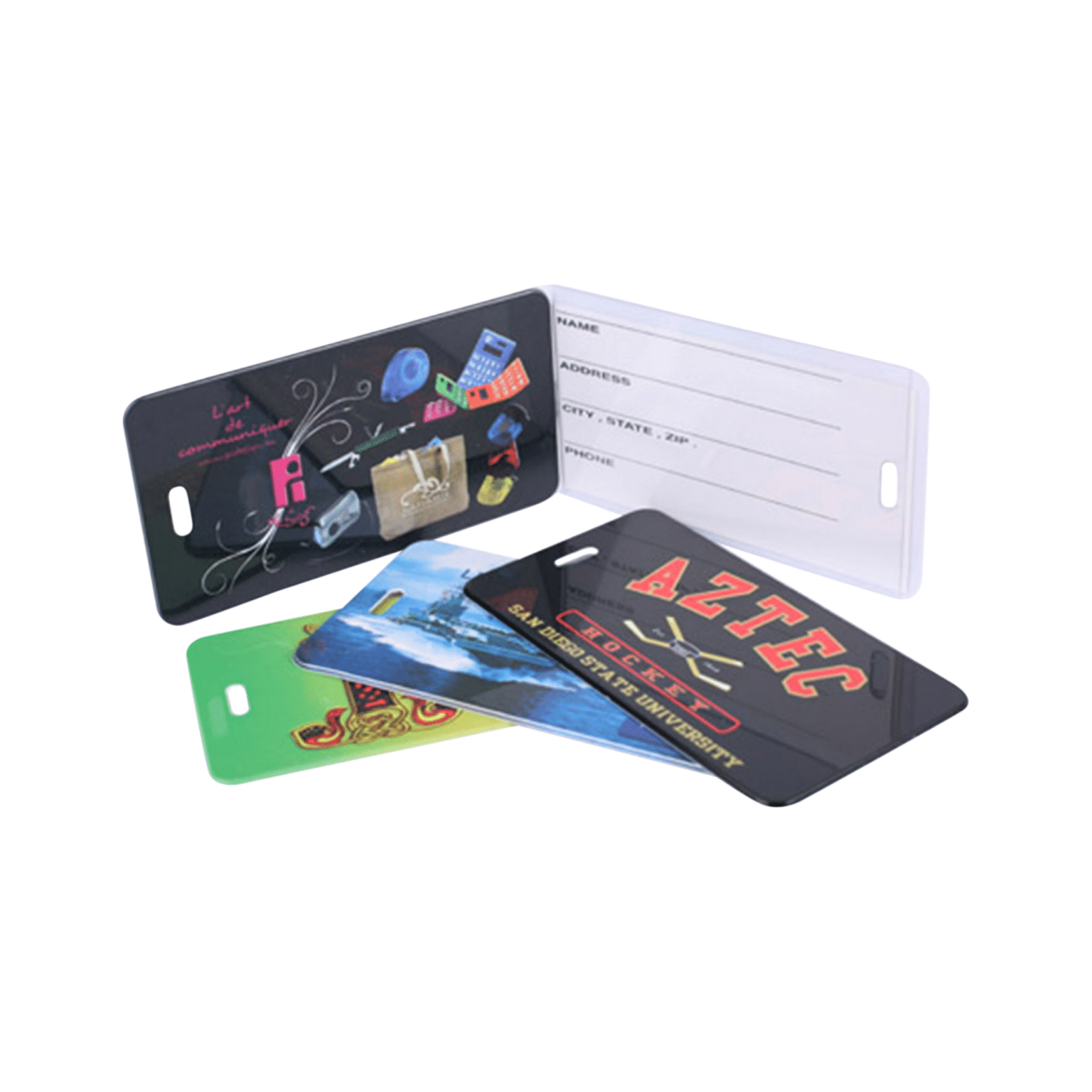 Luggage Tag Hard Plastic With Pull Out Insert 59x110mm - EziTag