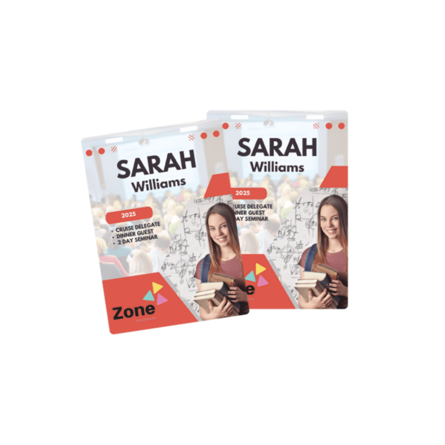 Pocketless Name Tag 55 x 90mm Portrait - EziTag
