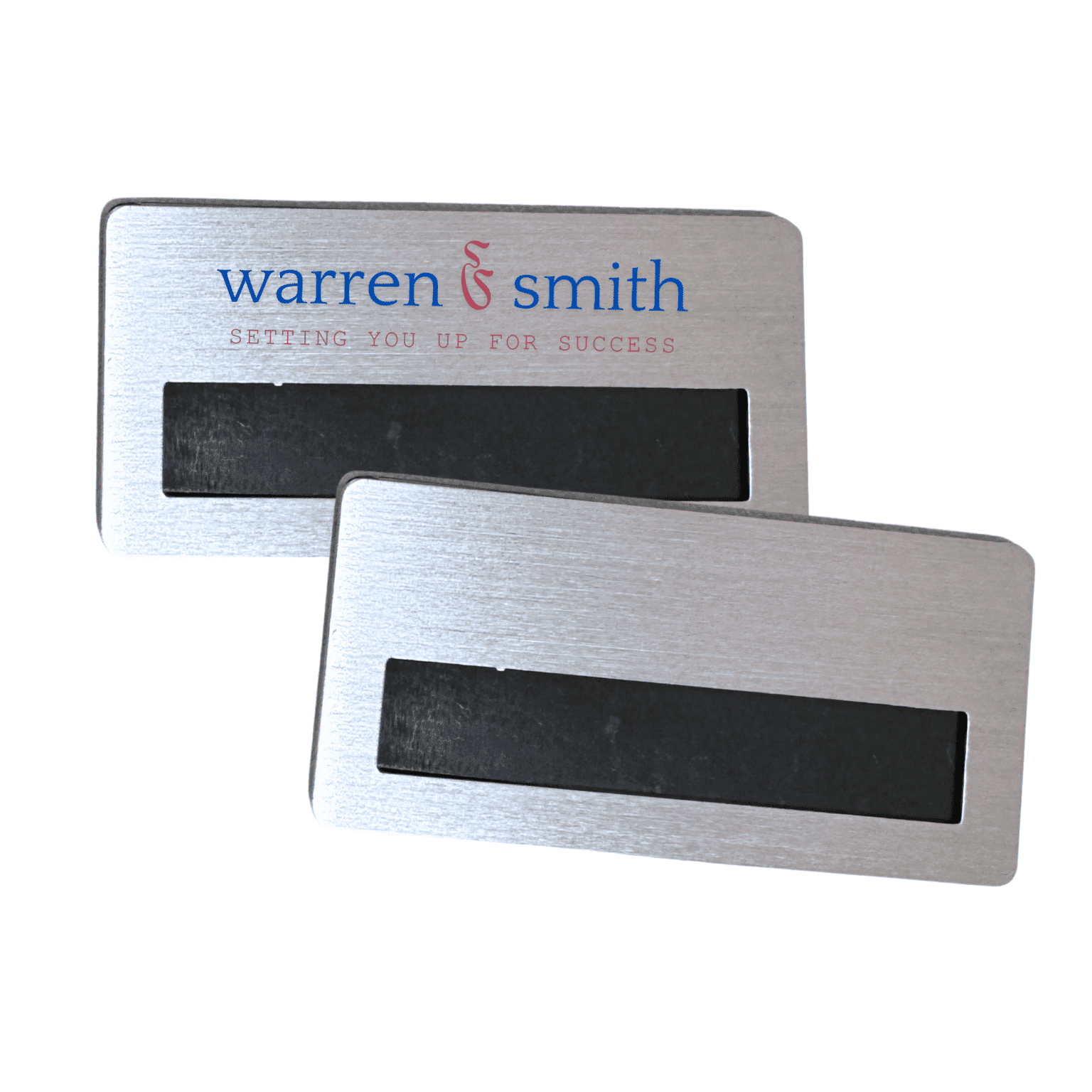DIY Staff Name Tag Silver 75 x 36mm - EziTag