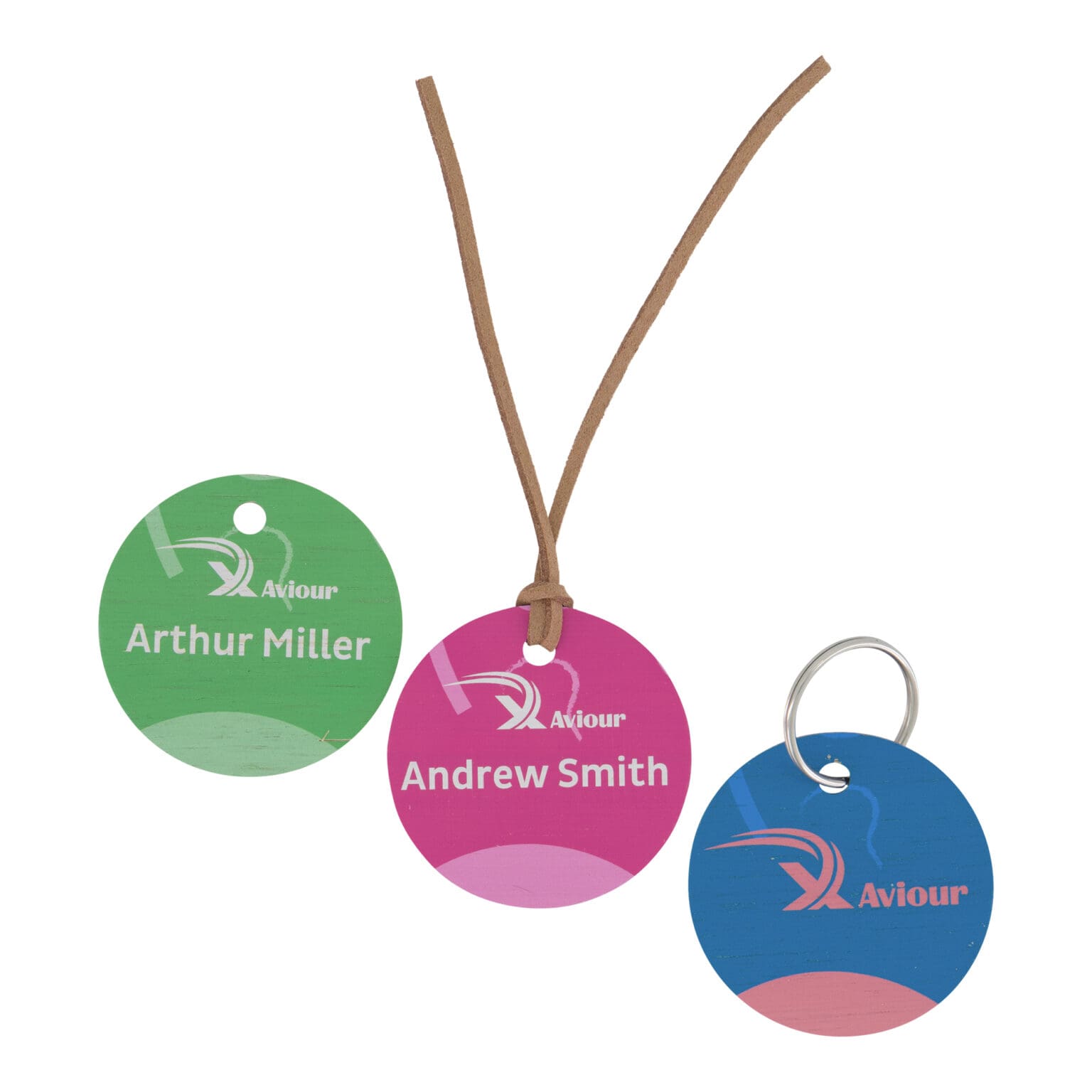 Bamboo Tag Round 50mm with Hole Full Colour - EziTag