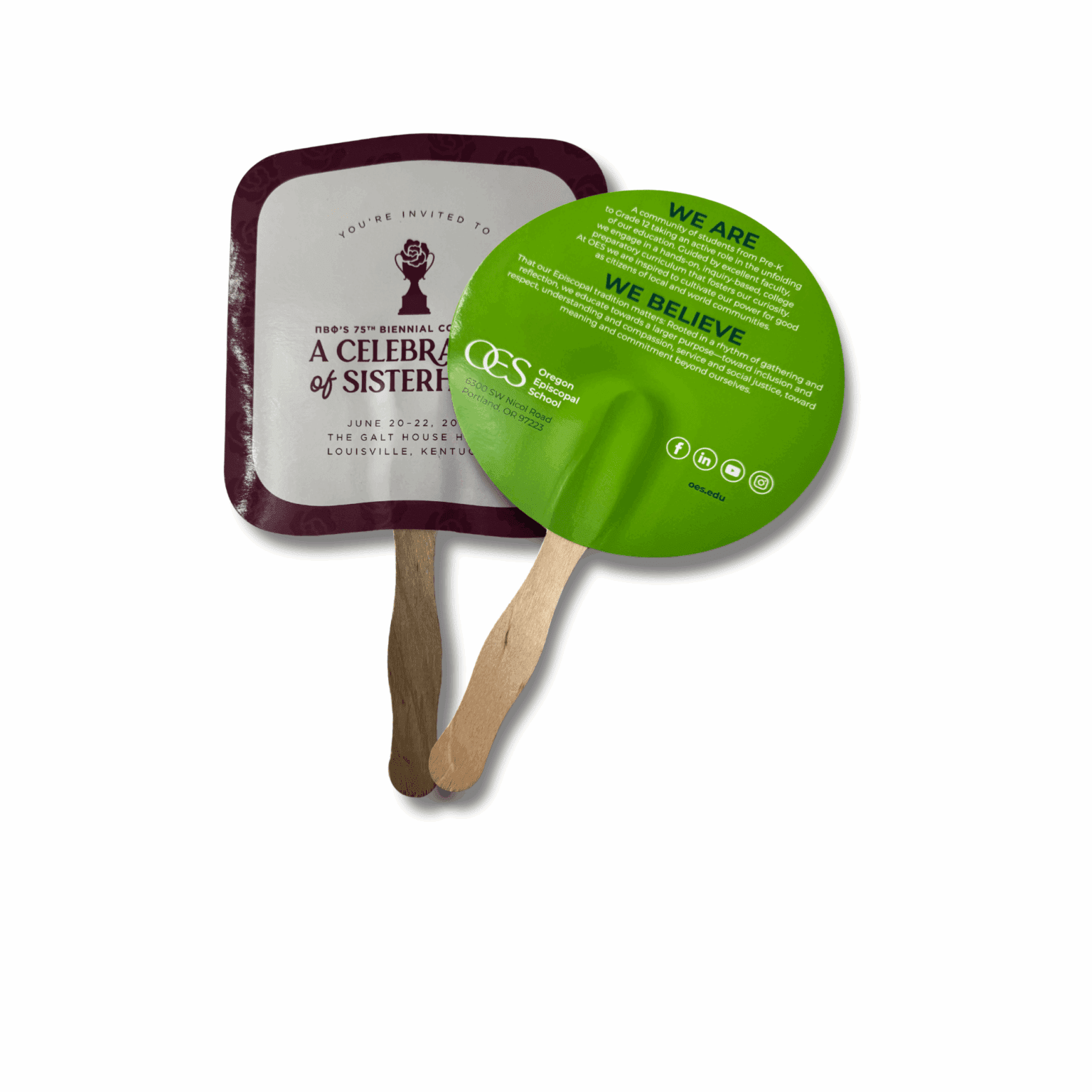 Custom Hand Fan 17cm Eco Friendly Cardboard Full Colour Indent - EziTag